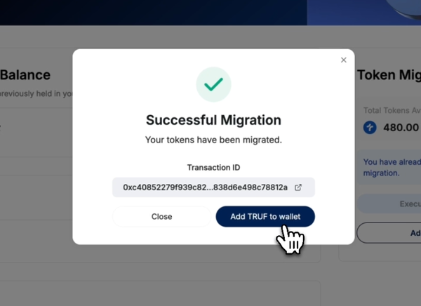 TRUF Token Migration: Portal Walkthrough & Migration Guide